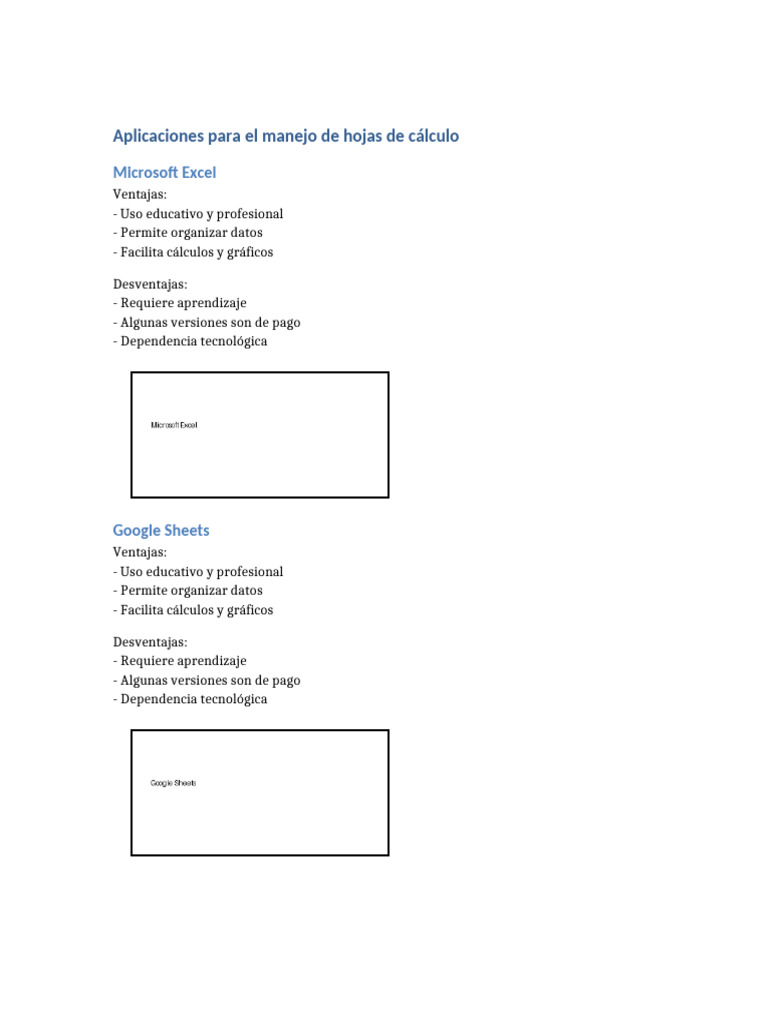 Aplicaciones Hojas de Calculo (1) | PDF