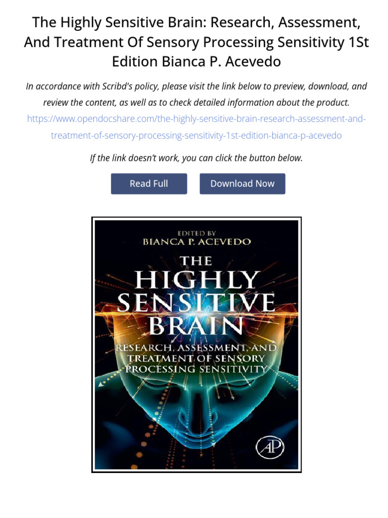 The Highly Sensitive Brain: Research, Assessment, and Treatment of ...