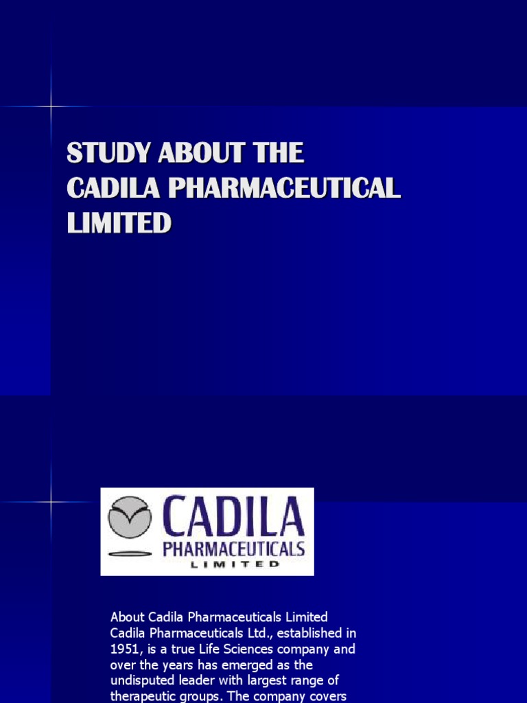 Cadila Healthcare Ltd | Healthcare Industry | Pharmaceutics