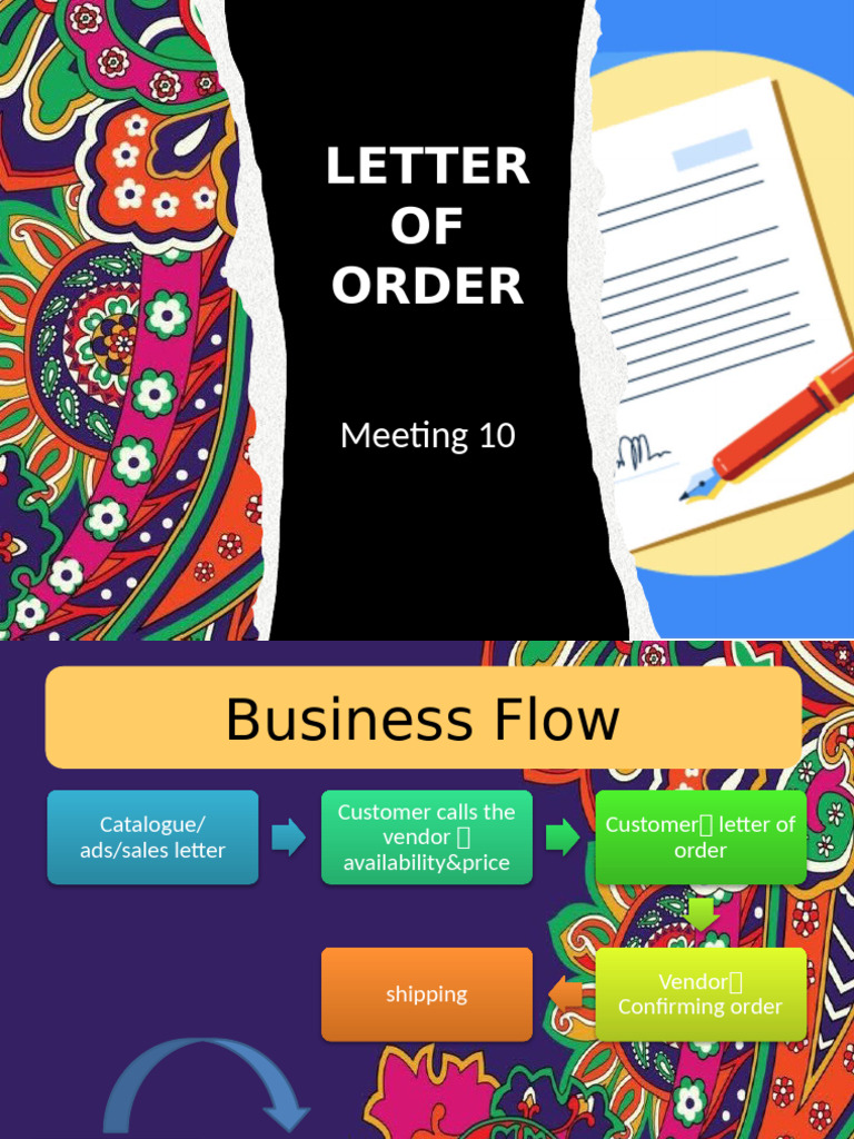 meeting 9b - letter of order | PDF | Receipt | Prices
