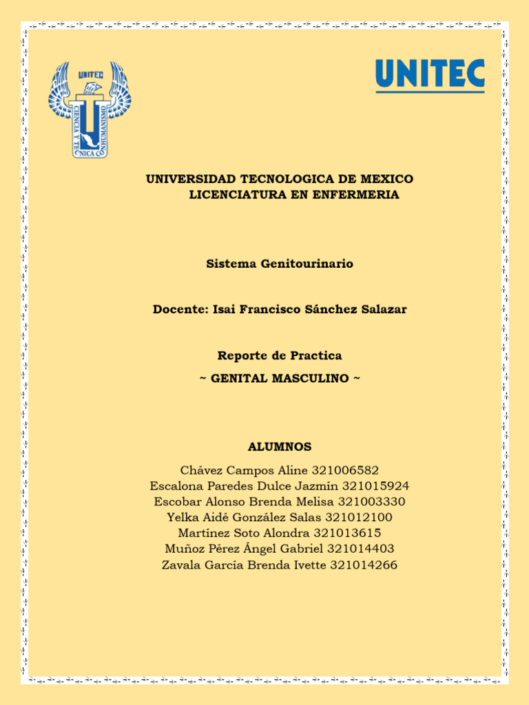 Reporte de Practica 2 | PDF | Sistema reproductivo | Especialidades Medicas