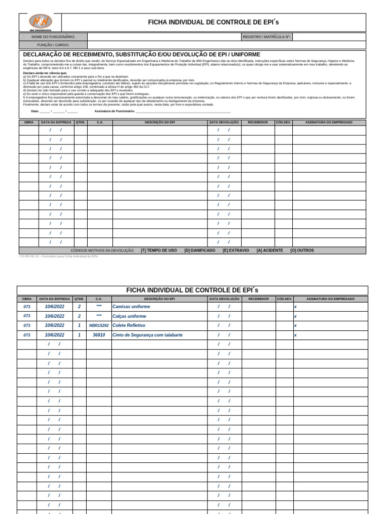 Rq 065 v1 Fo Rh 05 v0 Revisão 2 (Modelo Novo) | PDF | Engenharia | Salário