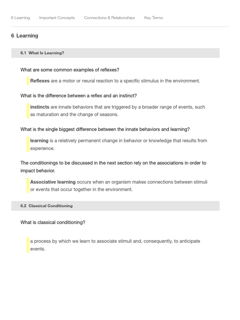 Understanding Learning: Conditioning & Behavior | PDF | Classical ...