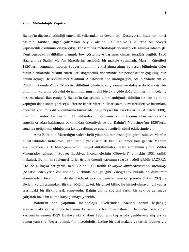 Bahtin Cevresi 7. Bolum SON | PDF