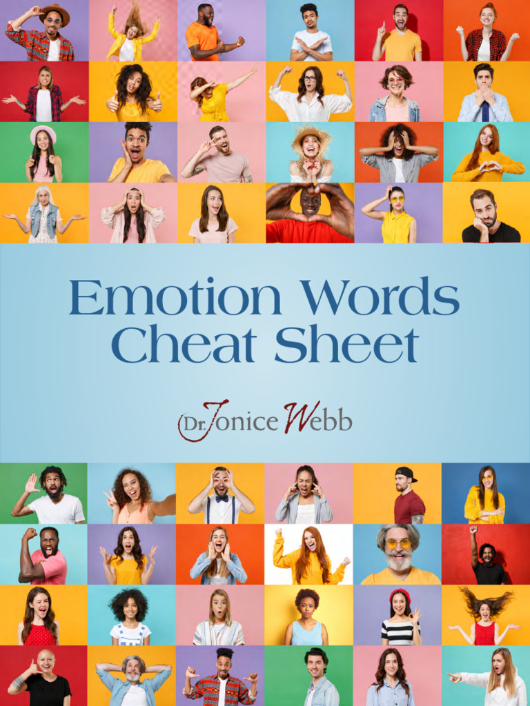 Emotion Vocabulary Cheat Sheet | PDF | Feeling | Emotions