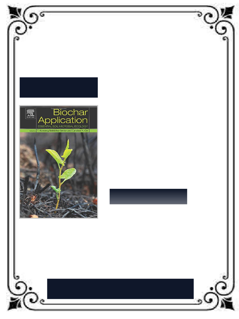 Biochar Application. Essential Soil Microbial Ecology 1st Edition T ...