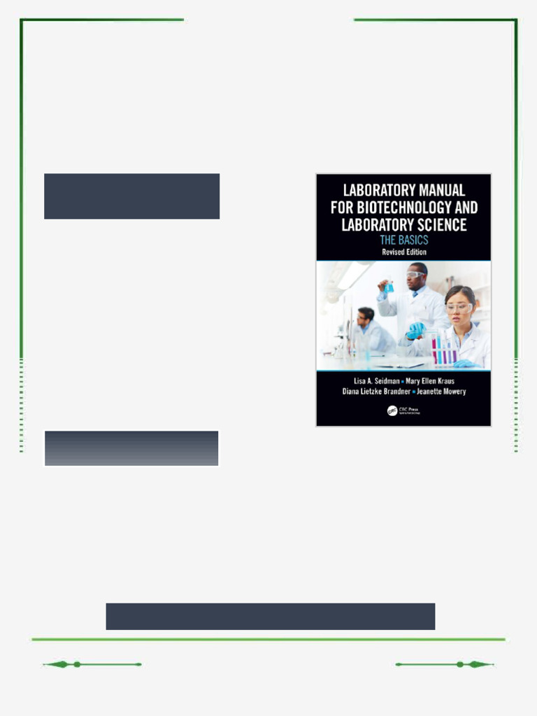Laboratory Manual for Biotechnology and Laboratory Science The Basics ...