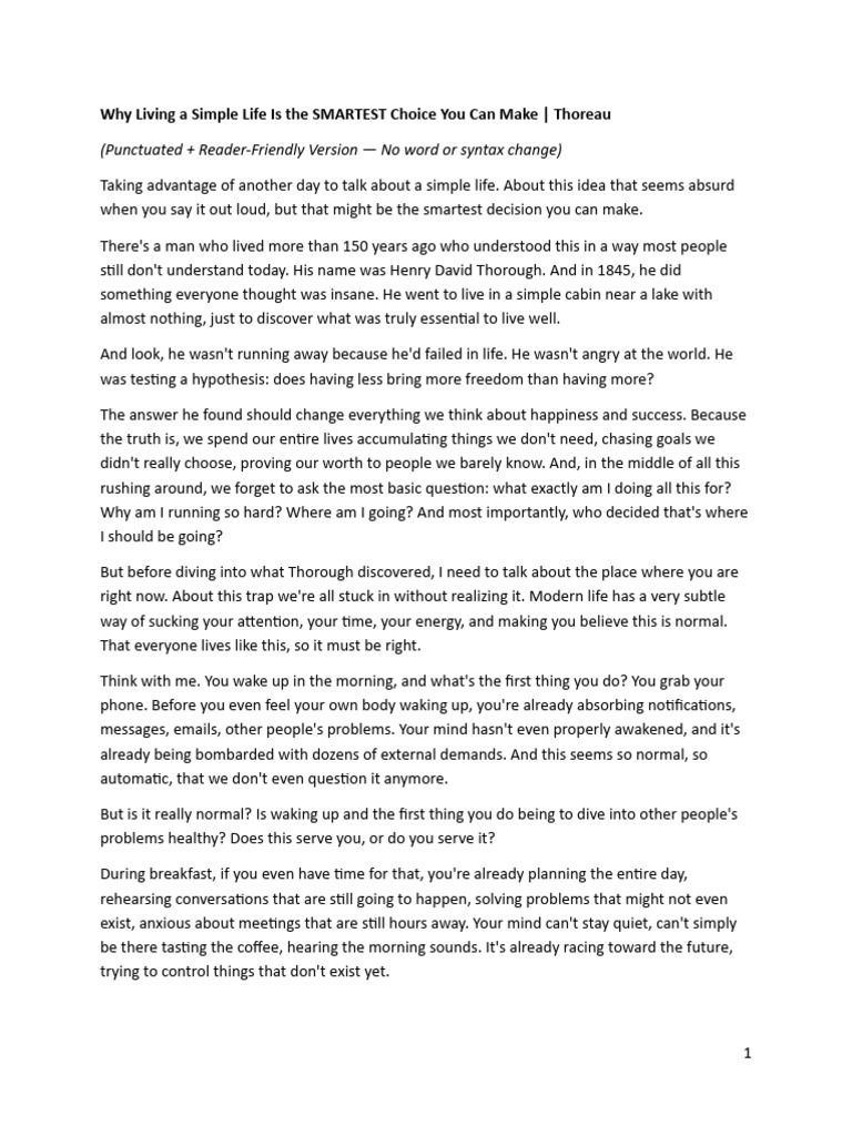 3 - Why Living a Simple Life is the SMARTEST Choice You Can Make | PDF ...