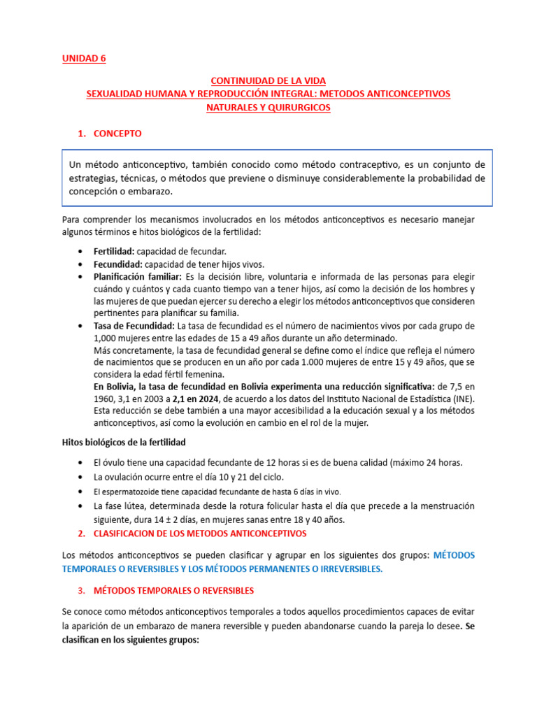 5TO- BIOLOGIA II- II TRIMESTRE | PDF | Ciclo menstrual | Píldora ...
