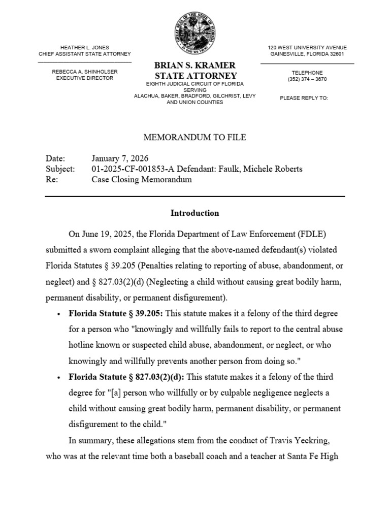 Case Closing Memo: Child Neglect Allegations | PDF | Child Abuse ...