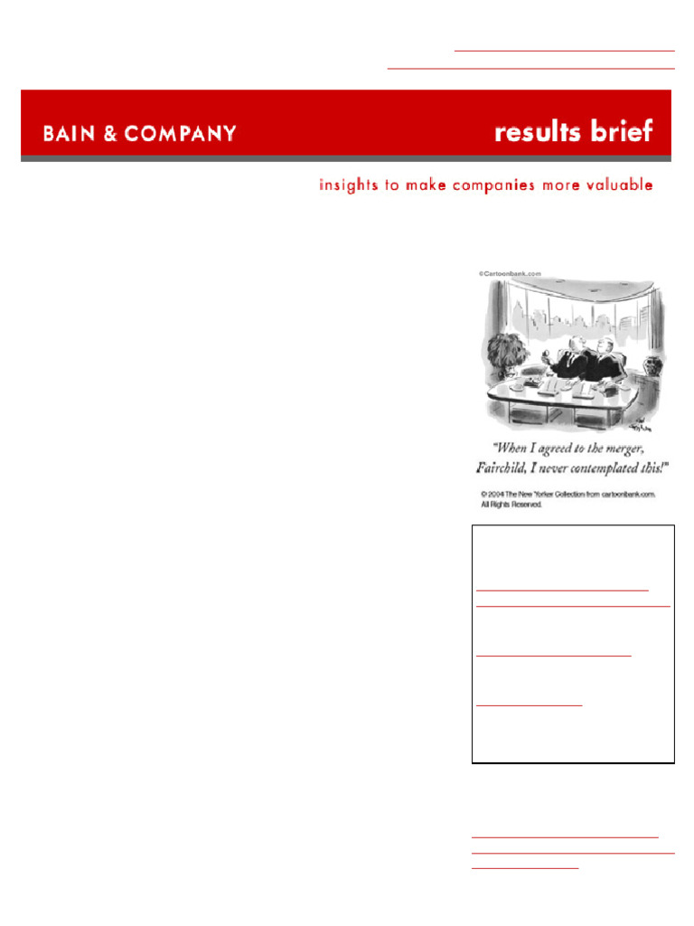 Bain Newsletter | PDF | Mergers And Acquisitions | Outsourcing