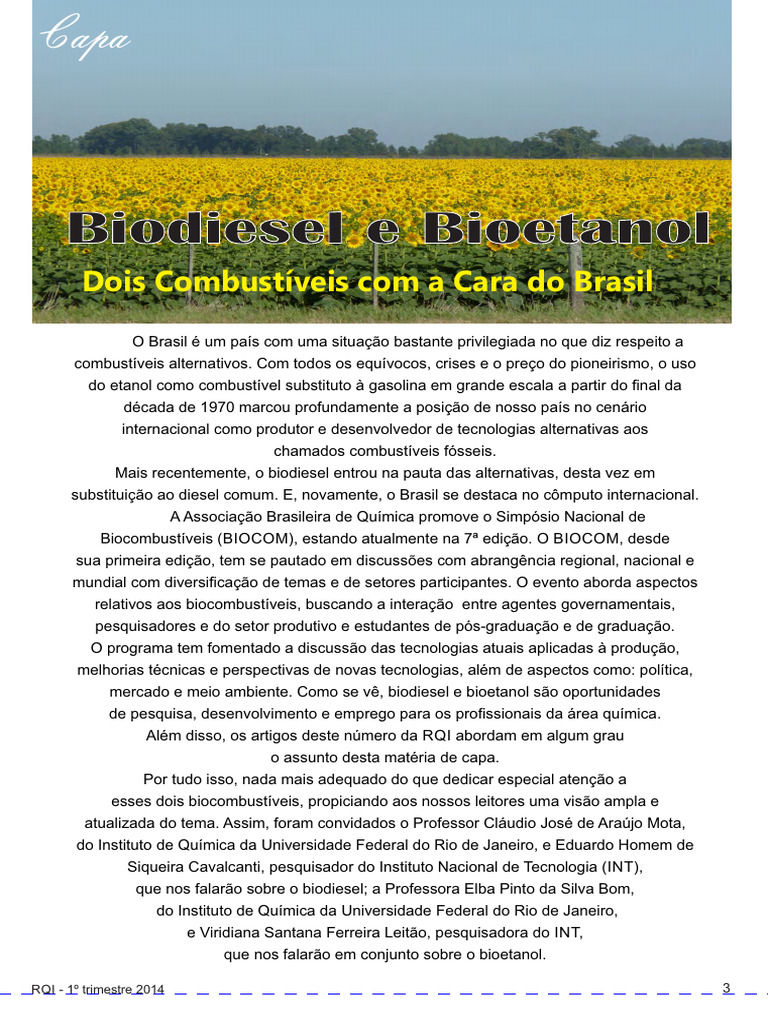 RQI 742 Pagina3 Biodiesel e Bioetanol | PDF | Biodiesel | Biocombustível