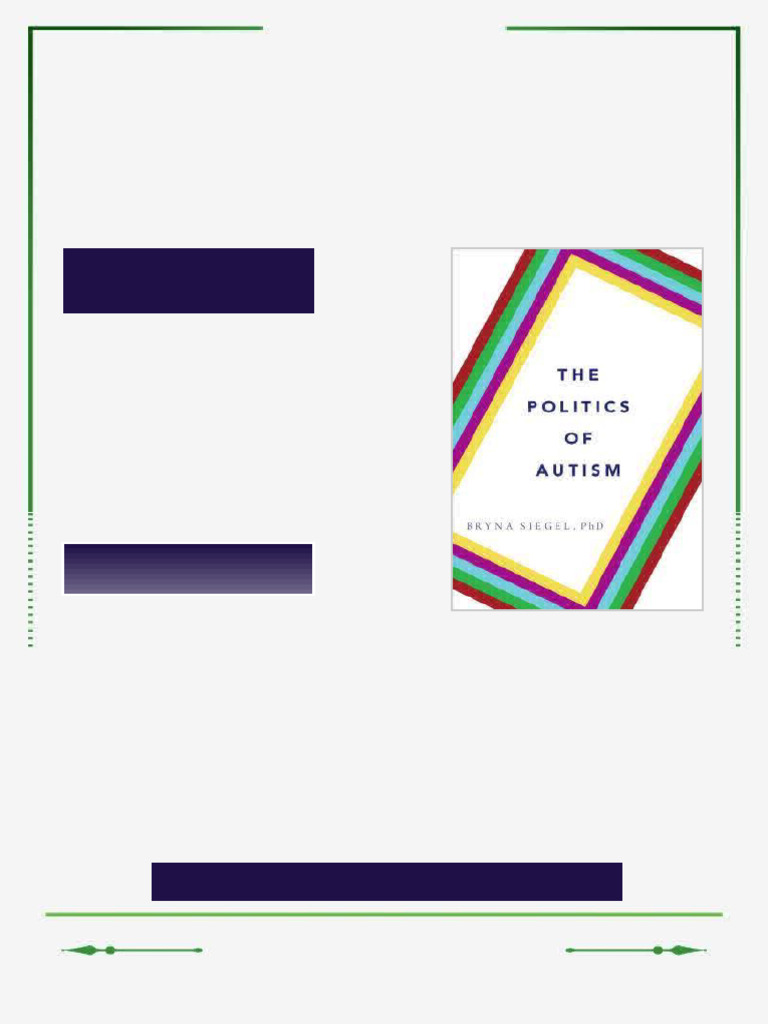 The Politics of Autism Bryna Siegel full ebook access | PDF | Autism ...