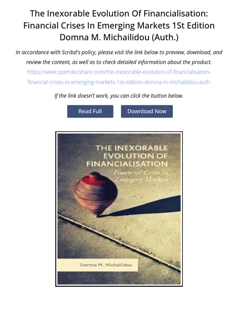 The Inexorable Evolution of Financialisation: Financial Crises in ...