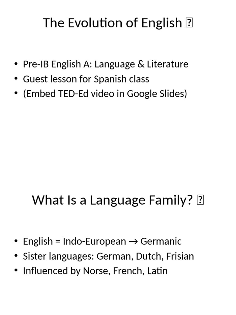 Evolution of English Presentation | PDF