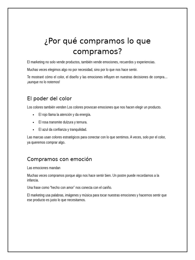 Por Qué Compramos Lo Que Compramos 3 | PDF