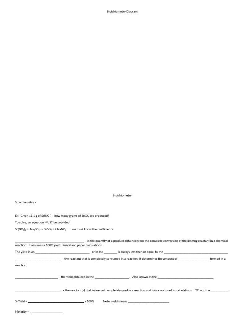 Stoichiometry Calculations and Practice | PDF | Stoichiometry ...