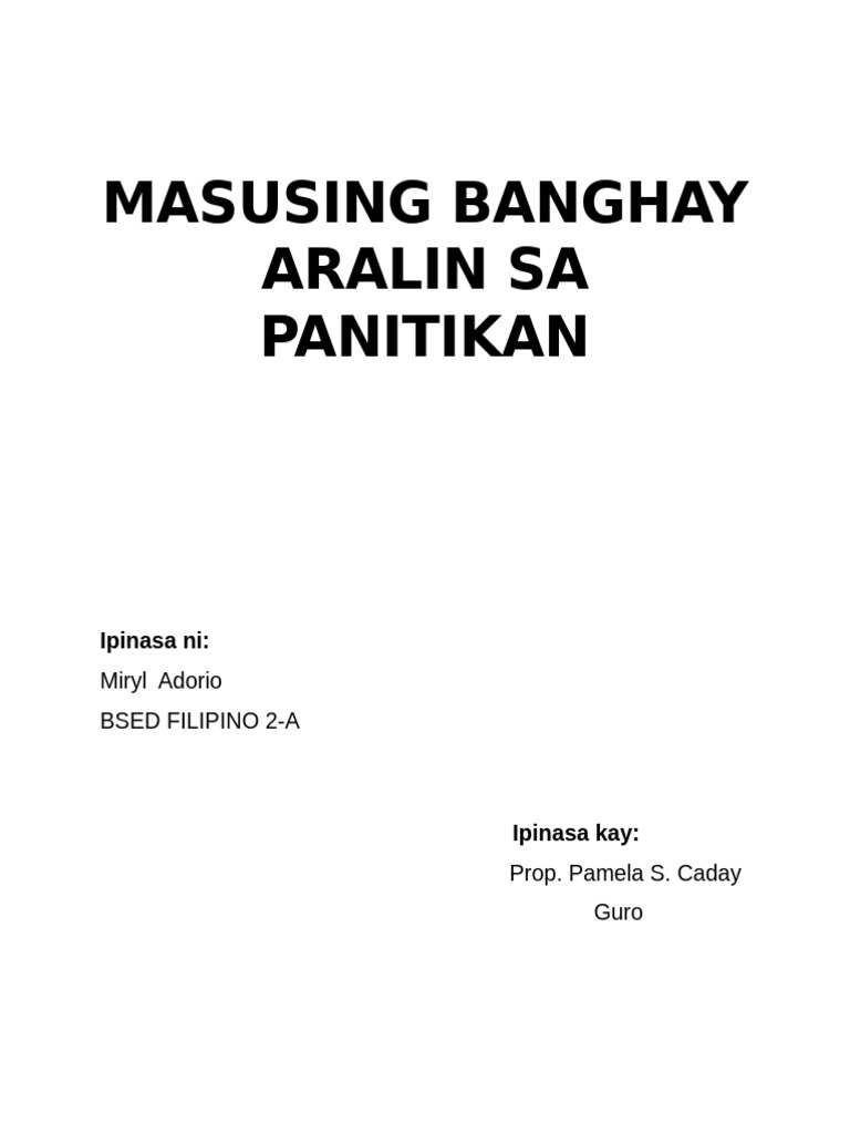 Adorio Ba Panitikan 1 | PDF