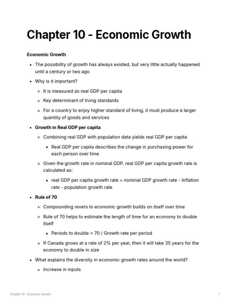 Economic Growth: Key Determinants & Policies | PDF | Economic Growth ...