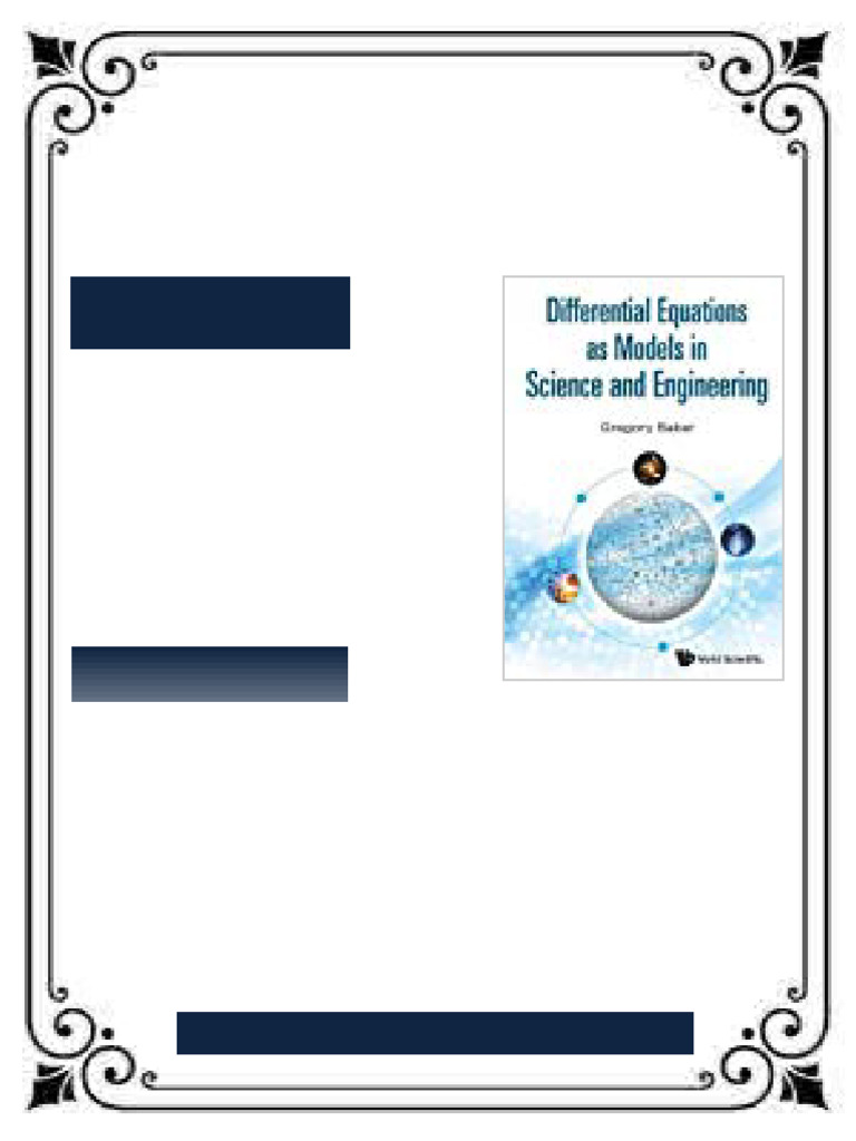 Differential Equations as Models in Science and Engineering Gregory ...