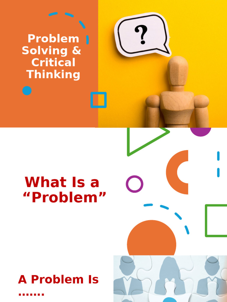 Problem Solving & Critical Thinking Guide | PDF | Thought | Critical ...
