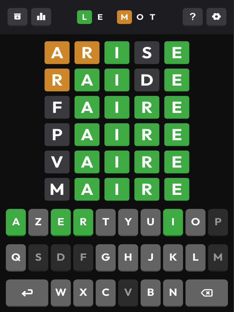 Le Mot - Wordle en français | PDF