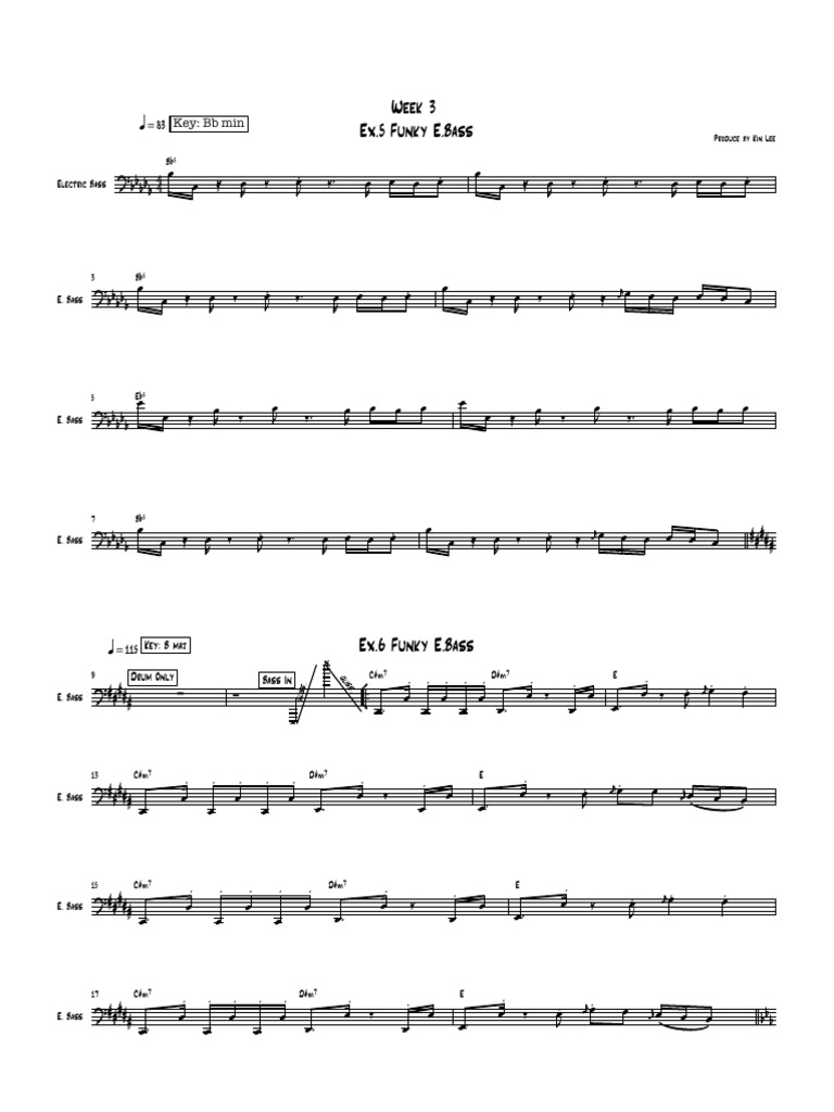 Exercices de basse électrique funky | PDF