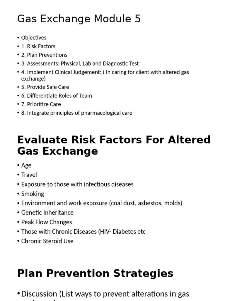Gas Exchange Powerpoint | PDF | Tuberculosis | Diseases And Disorders