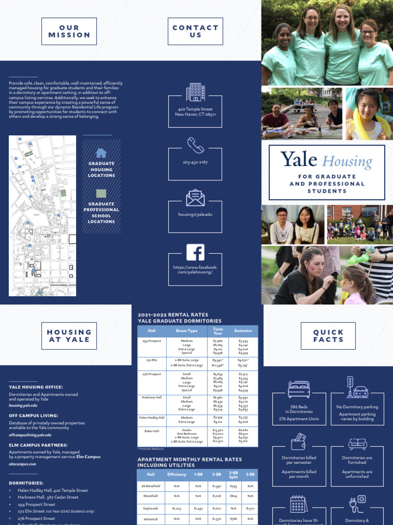 Graduate Housing Options at Yale University | PDF