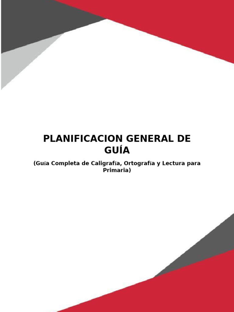 Planificacion General Col | PDF | Caligrafía | Enseñando