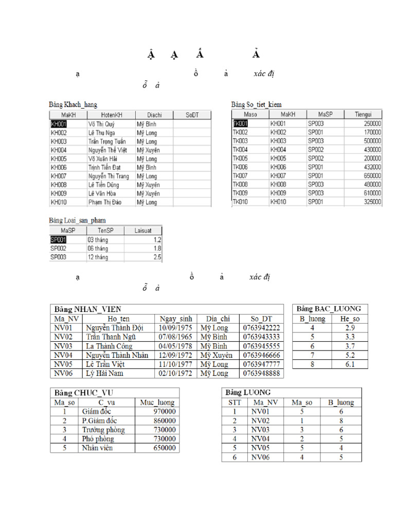 BT Table | PDF