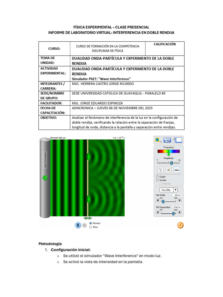 SIMULADOR - JUEVES 06 DE NOVIEMBRE 2025 | PDF | Fenomeno fisico | Olas