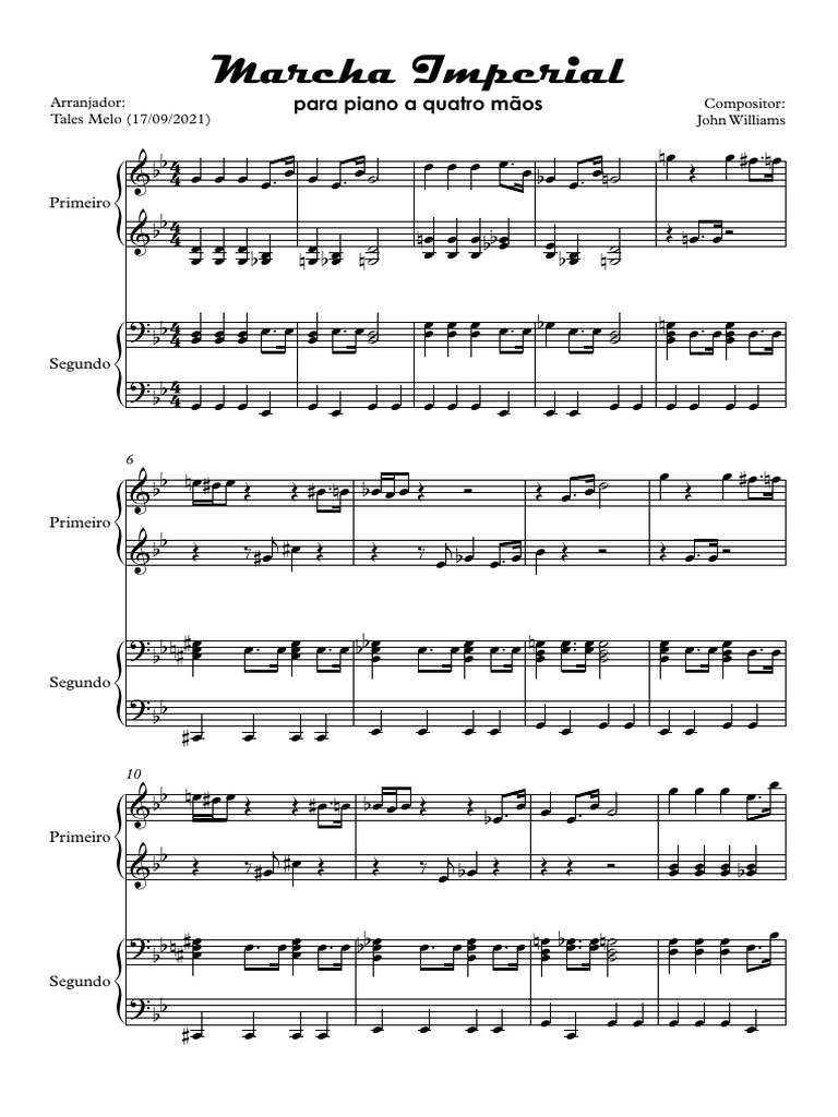 Marcha Imperial pour piano à quatre mains | PDF