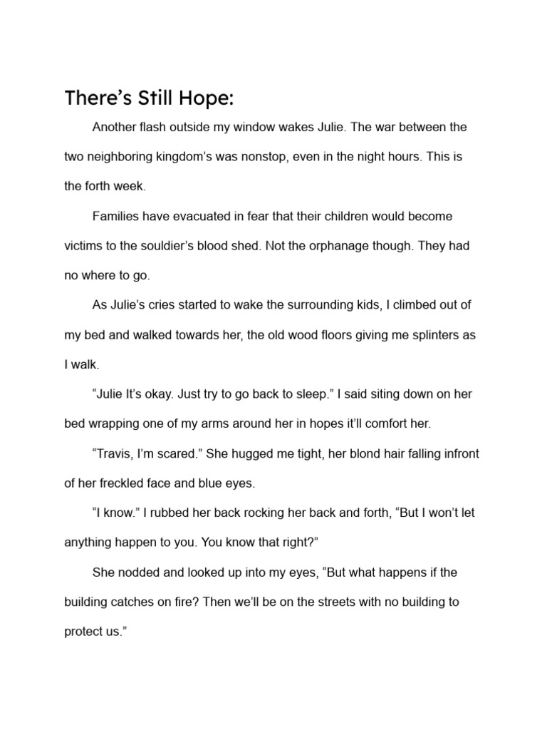There’s Still Hope | PDF