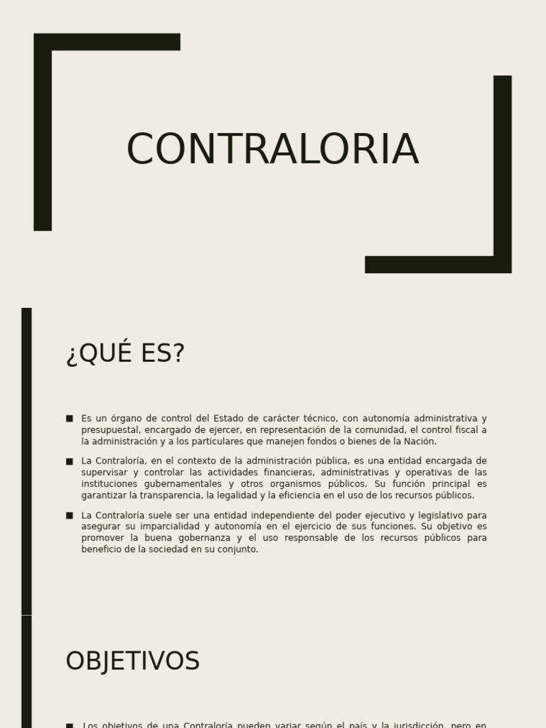 contraloria definiciones | PDF | Responsabilidad | Auditoría
