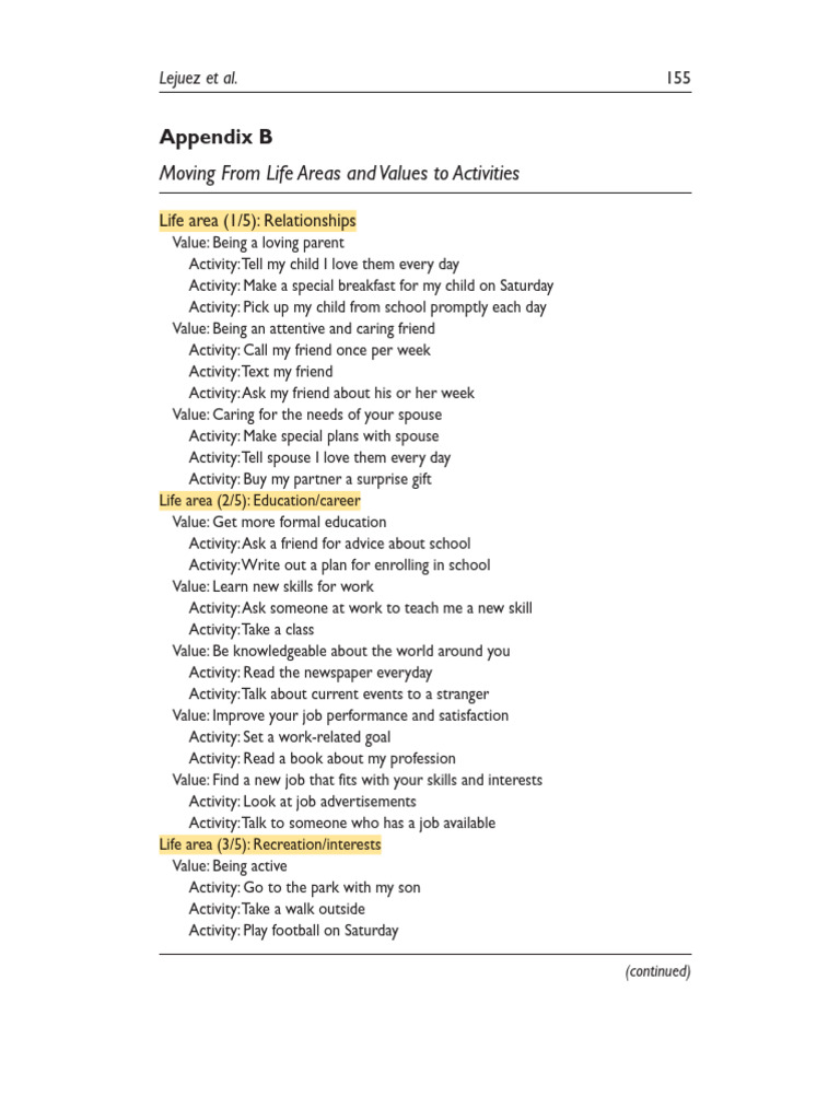 (BA)values_activites examples | PDF | Behavioural Sciences ...