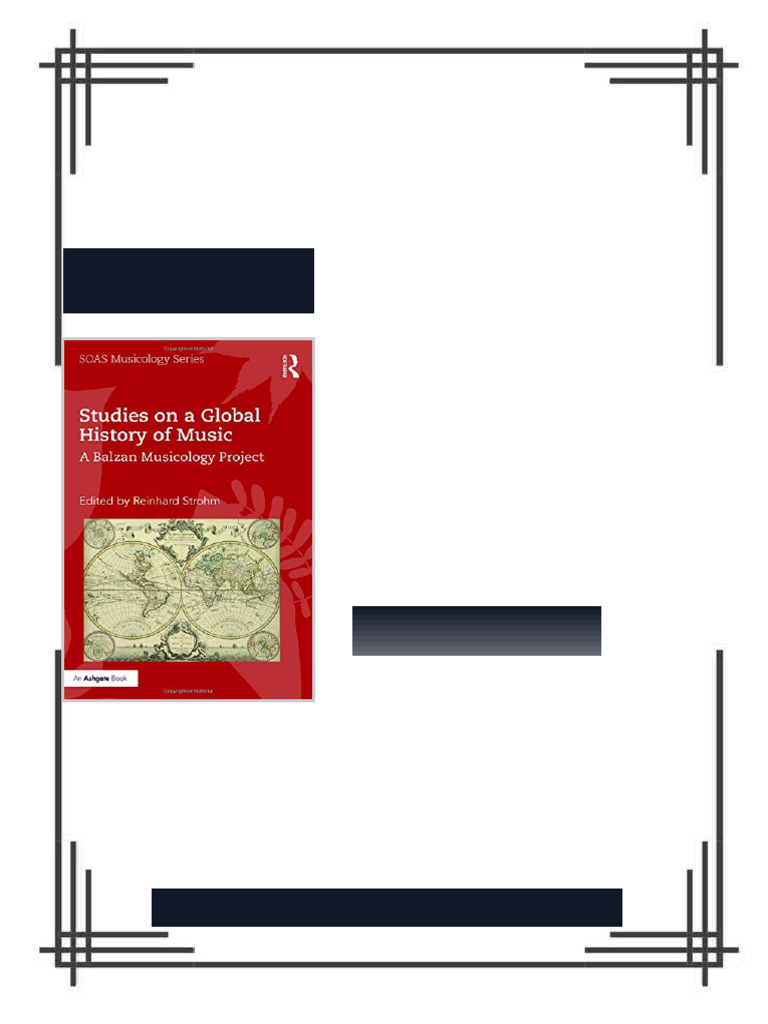 Studies on a Global History of Music A Balzan Musicology Project 1st ...