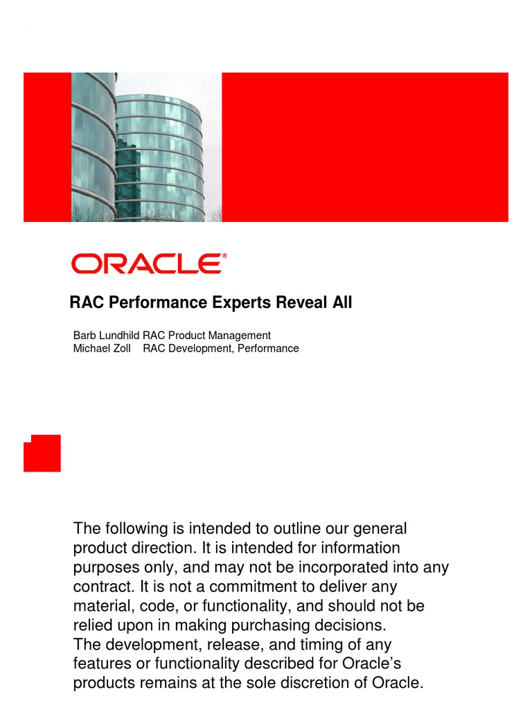 RAC Performance Experts Reveal All | PDF