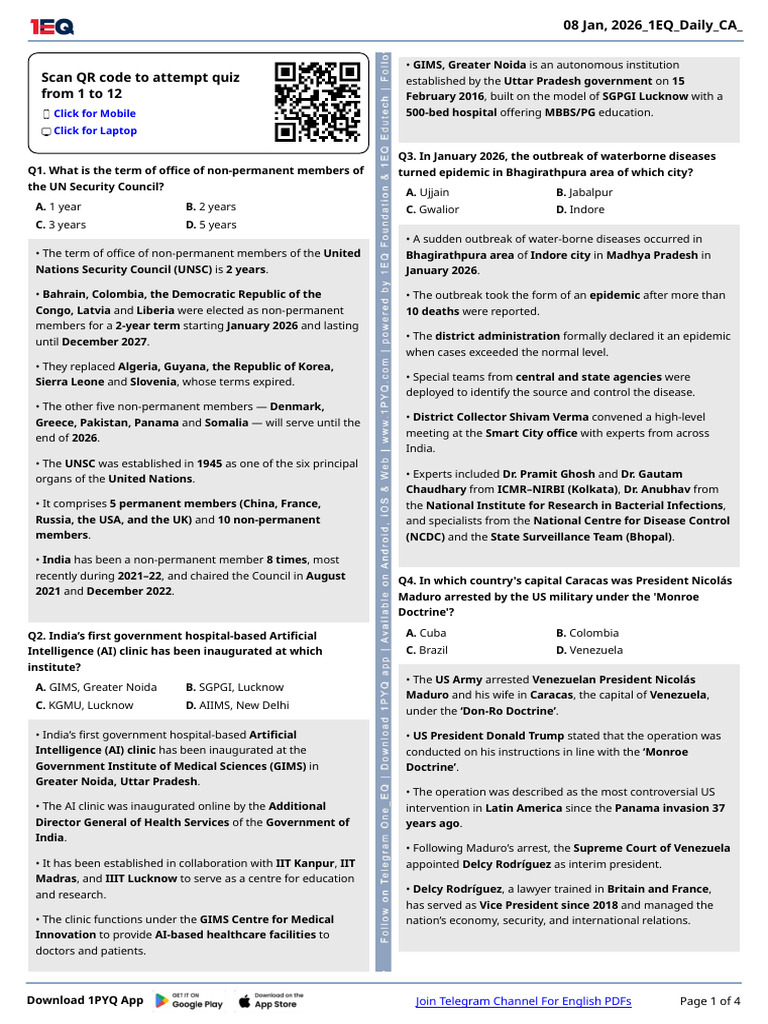 08 Jan 2026 1EQ Daily CA English | PDF
