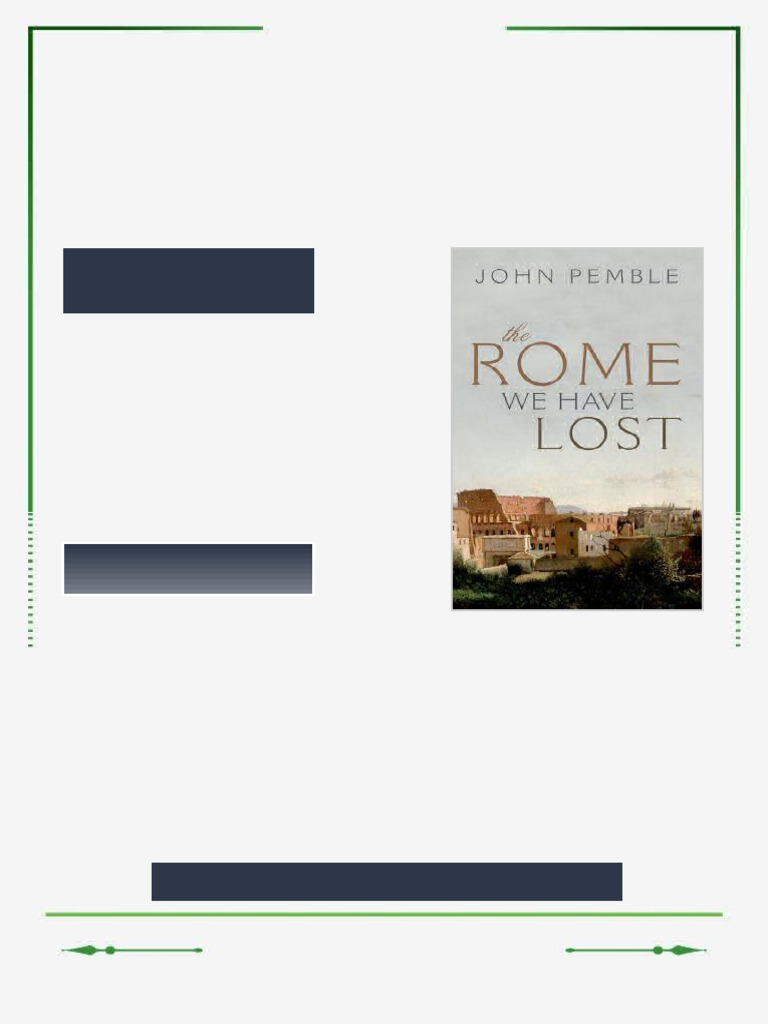 The Rome We Have Lost John Pemble ebook non stop reading mode | PDF ...