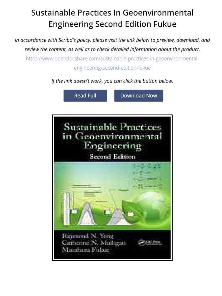 Sustainable practices in geoenvironmental engineering Second Edition Fukue | PDF | Soil ...