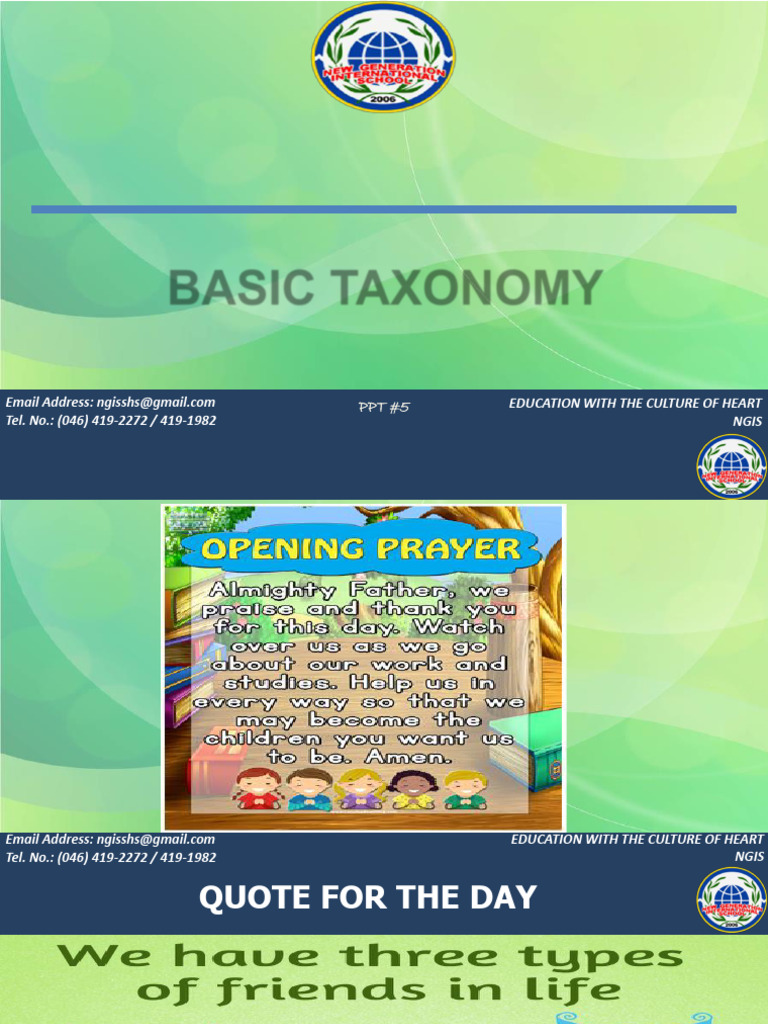 Gen - Biology 2 Lesson 5 Basic Taxonomy | PDF | Evolution | Natural ...