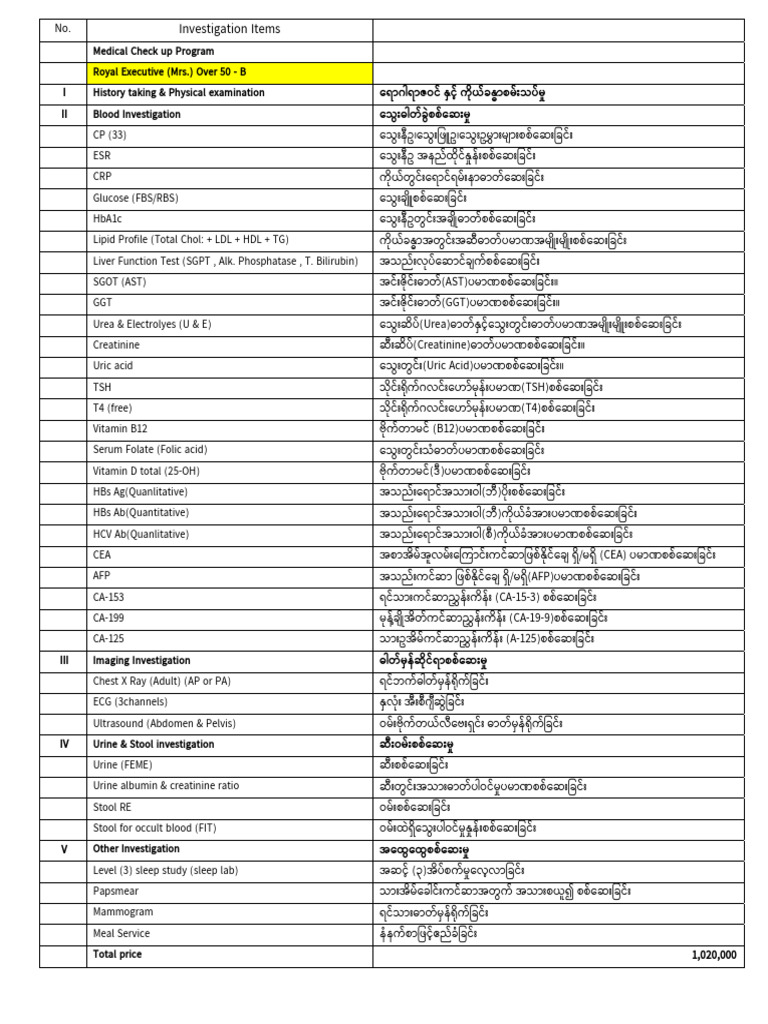 Royal Executive (MRS) Over 50 B | PDF