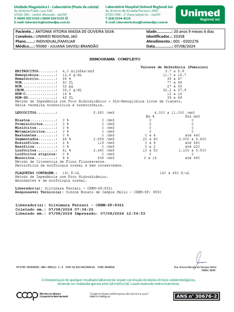 1-202276-Antonia Vitoria Massa de Oliveira Silva | PDF | Colesterol ...