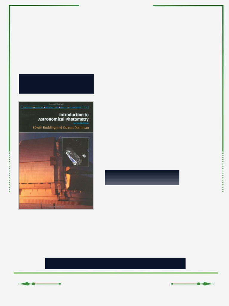 Introduction to astronomical photometry 2ed Edition Budding E. ebook ...