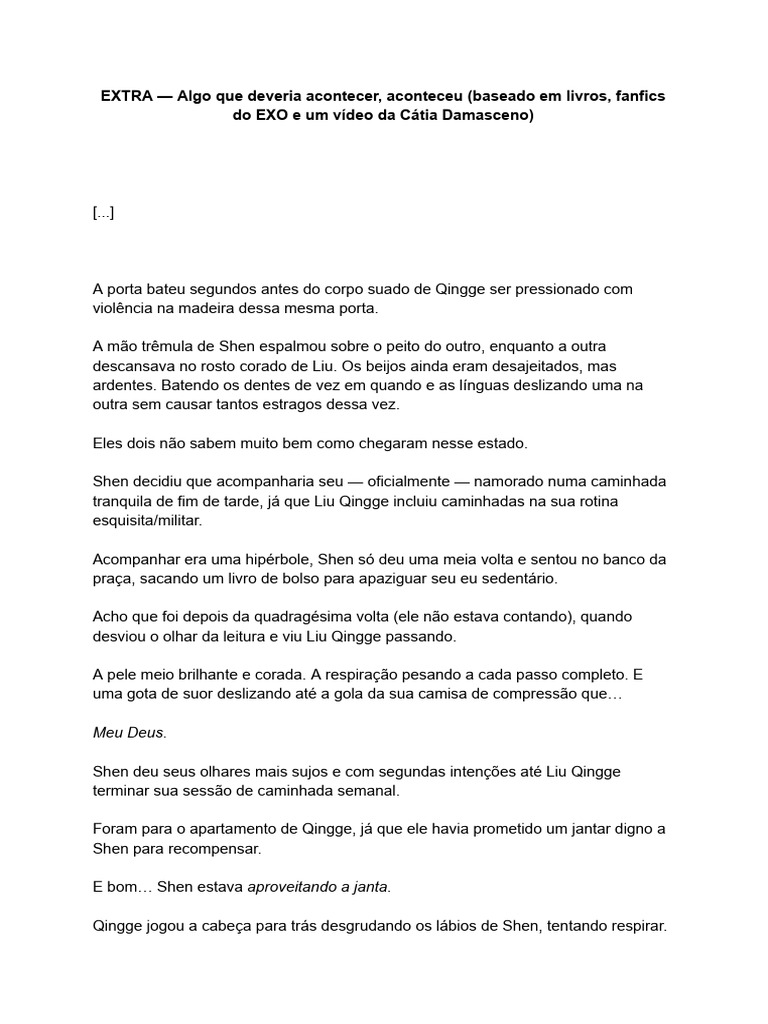EXTRA — Algo que deveria acontecer, aconteceu (baseado em livros, fanfics do EXO e um vídeo da ...