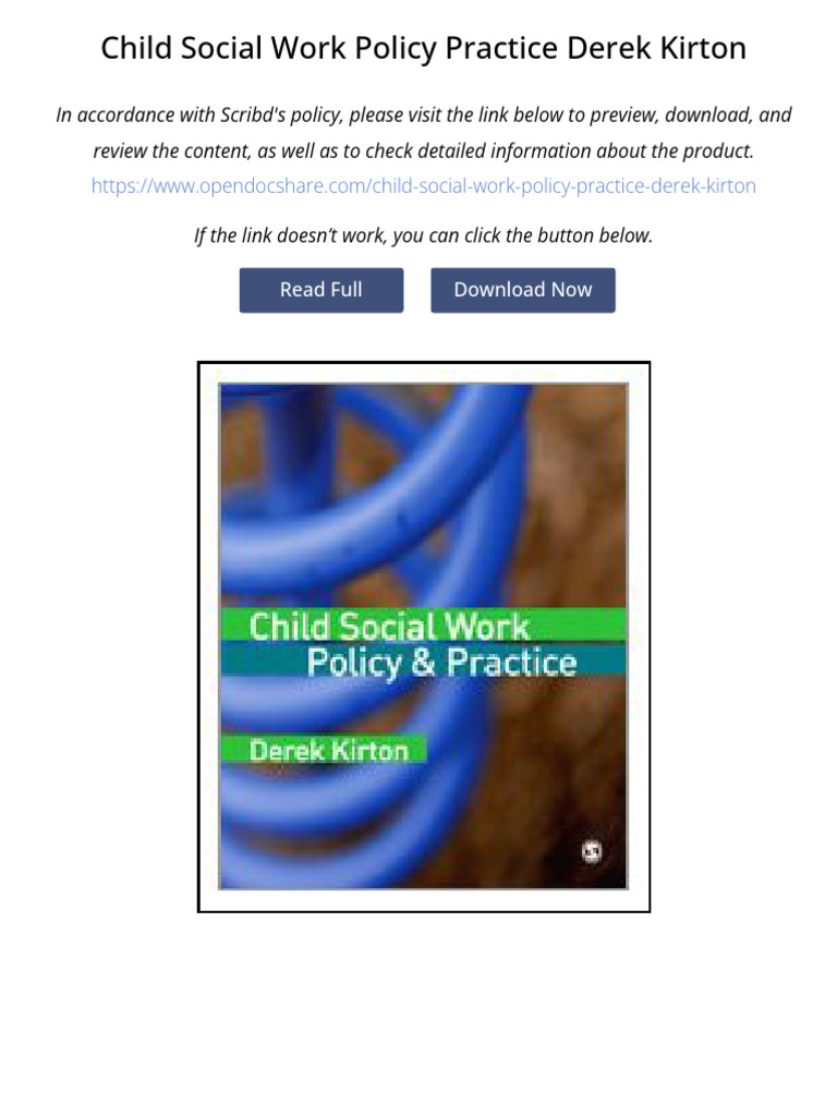 Child Social Work Policy Practice Derek Kirton | PDF | Child Protection ...