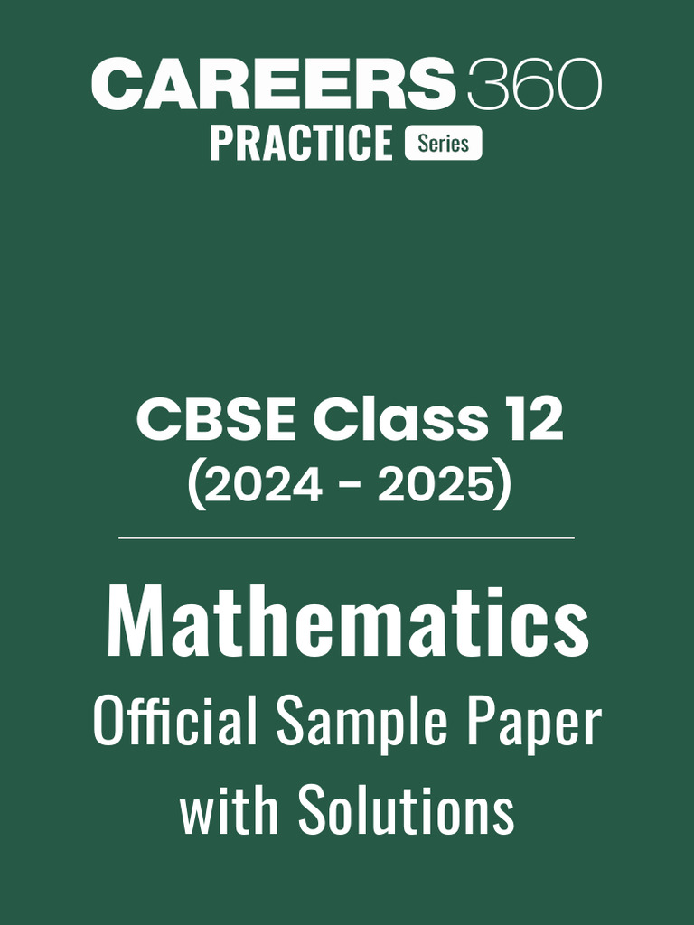 CBSE Class 12 Mathematics Sample Paper 2024 | PDF | Function ...
