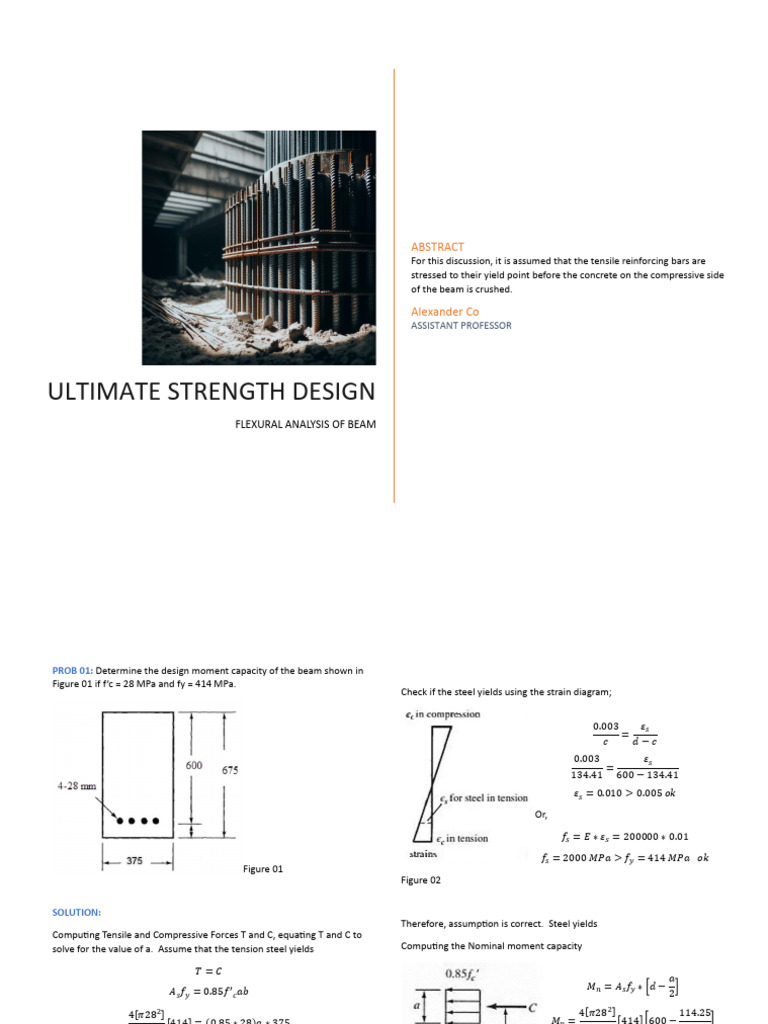 Ultimate Strength Design Beam | PDF | Beam (Structure) | Yield ...