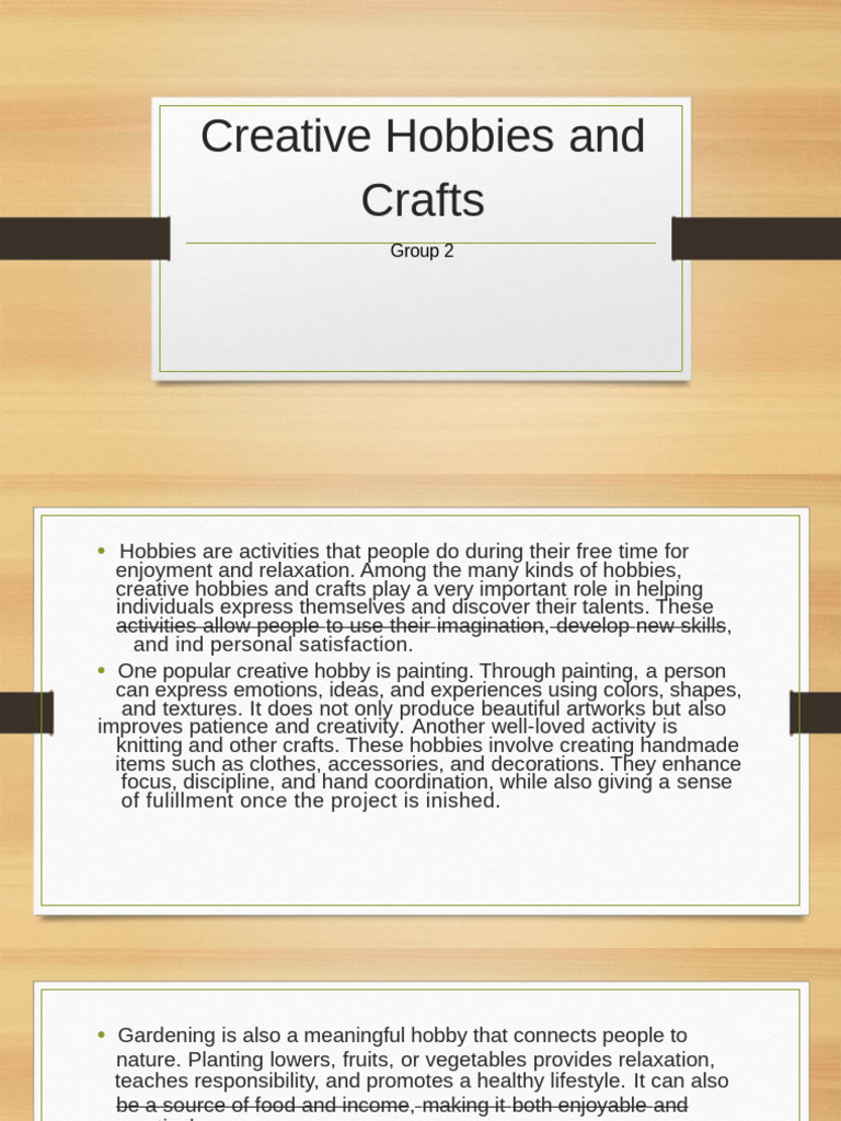 Creative Hobbies and Crafts 2 | PDF | Hobbies | Crafts